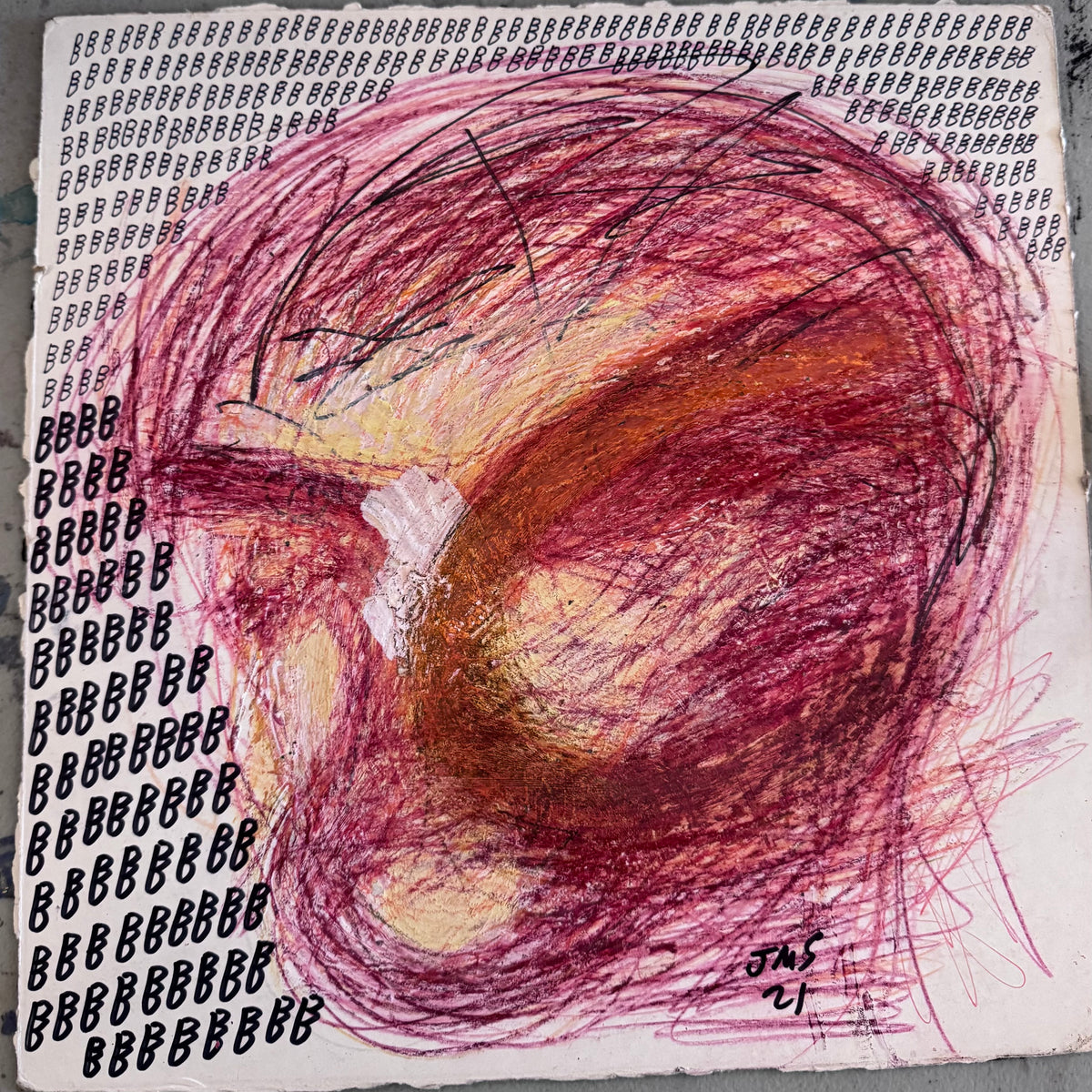 Red Portrait – Jon Sarkin :: Fish City Gallery